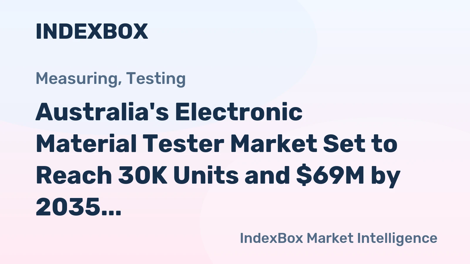 Australia's Electronic Material Tester Market Set to Reach 30K Units and $69M by 2035