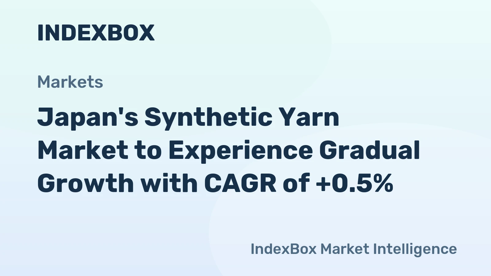 Japan's Synthetic Yarn Market to Experience Gradual Growth with CAGR of +0.5%