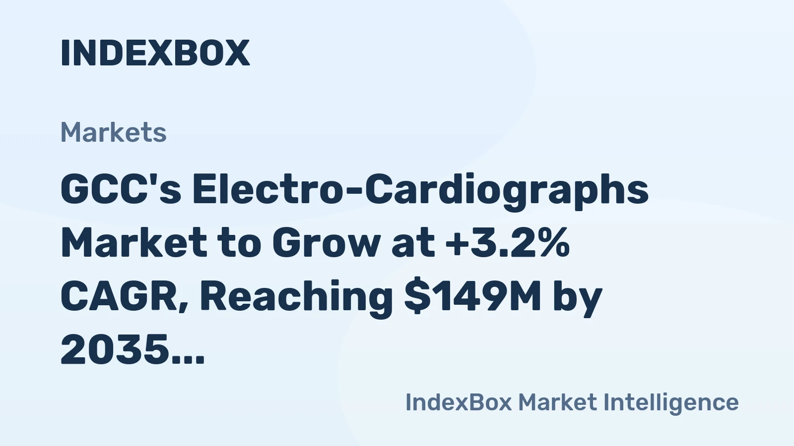 GCC's Electro-Cardiographs Market to Grow at +3.2% CAGR, Reaching $149M by 2035
