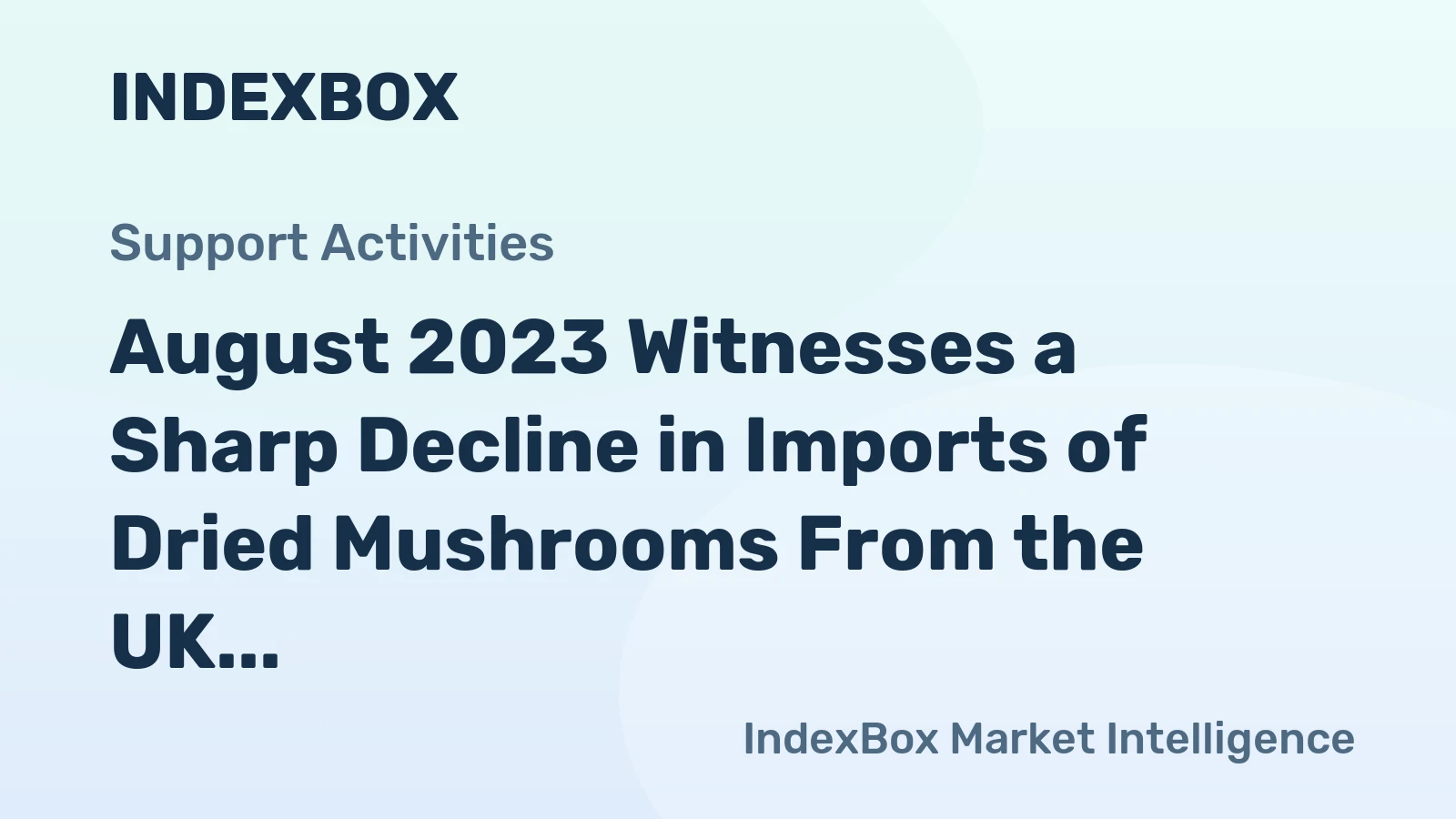 August 2023 Witnesses a Sharp Decline in Imports of Dried Mushrooms From the UK, Plummeting to $628K.