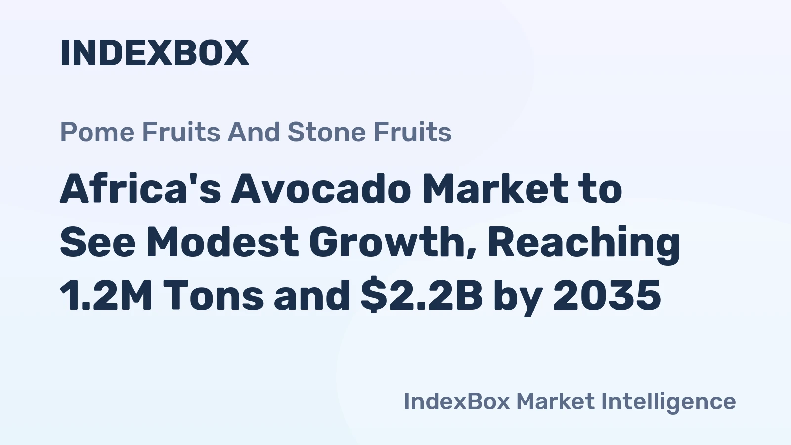 Africa's Avocado Market to See Modest Growth, Reaching 1.2M Tons and $2.2B by 2035