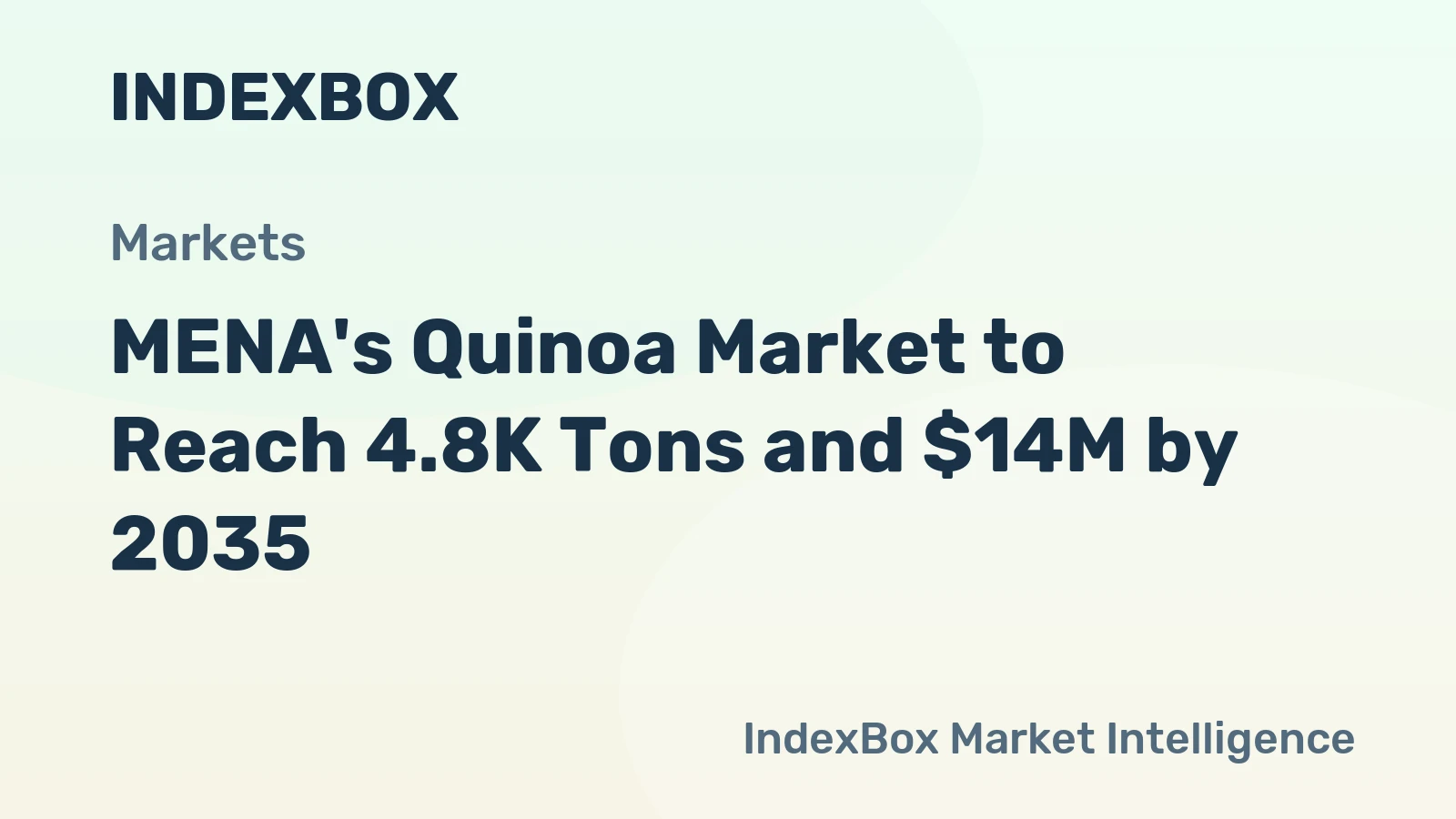 MENA's Quinoa Market to Reach 4.8K Tons and $14M by 2035