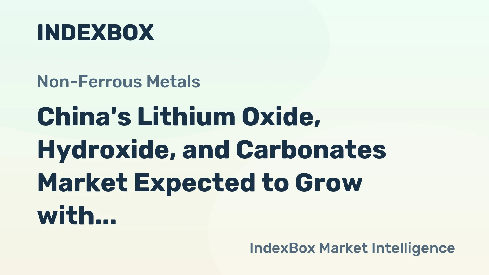 China's Lithium Oxide, Hydroxide, and Carbonates Market Expected to Grow with a +1.4% Volume CAGR, Reaching 384K tons by 2035, and +2.4% Value CAGR, Reaching $4.8B