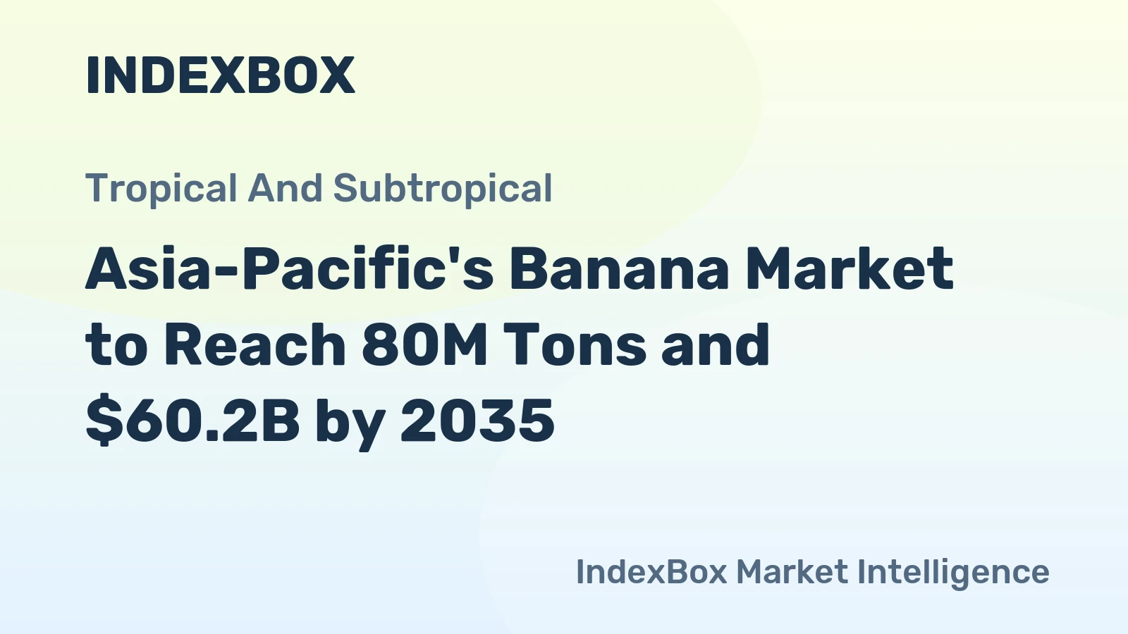 Asia-Pacific's Banana Market to Reach 80M Tons and $60.2B by 2035