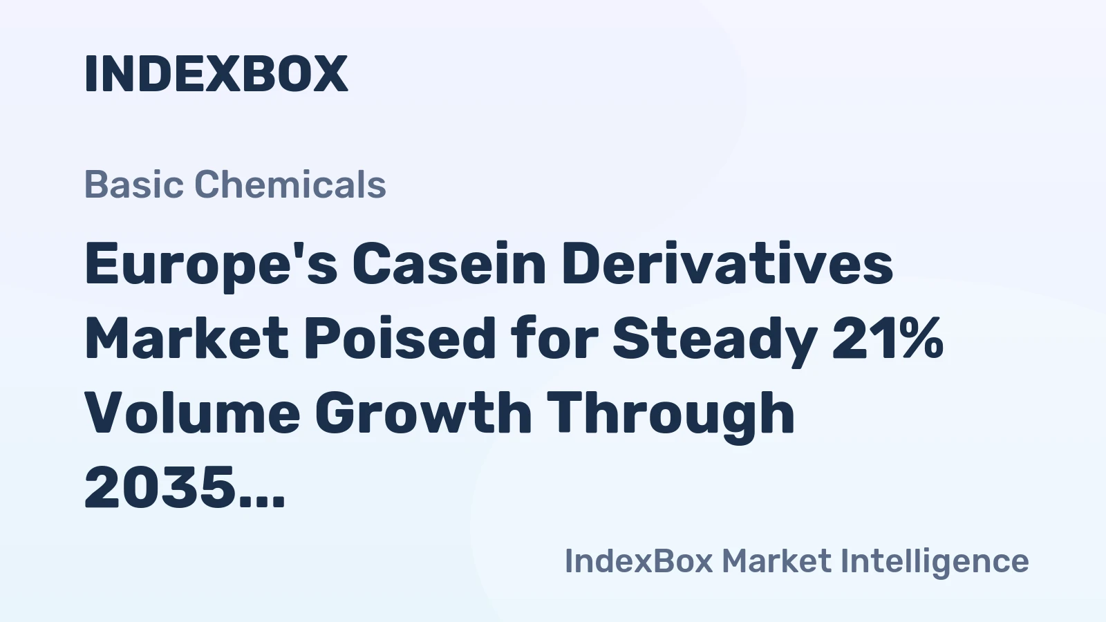Europe's Casein Derivatives Market Poised for Steady 21% Volume Growth Through 2035