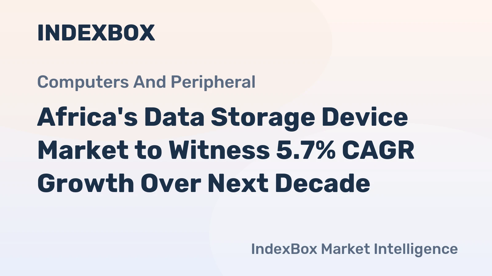 Africa's Data Storage Device Market to Witness 5.7% CAGR Growth Over Next Decade