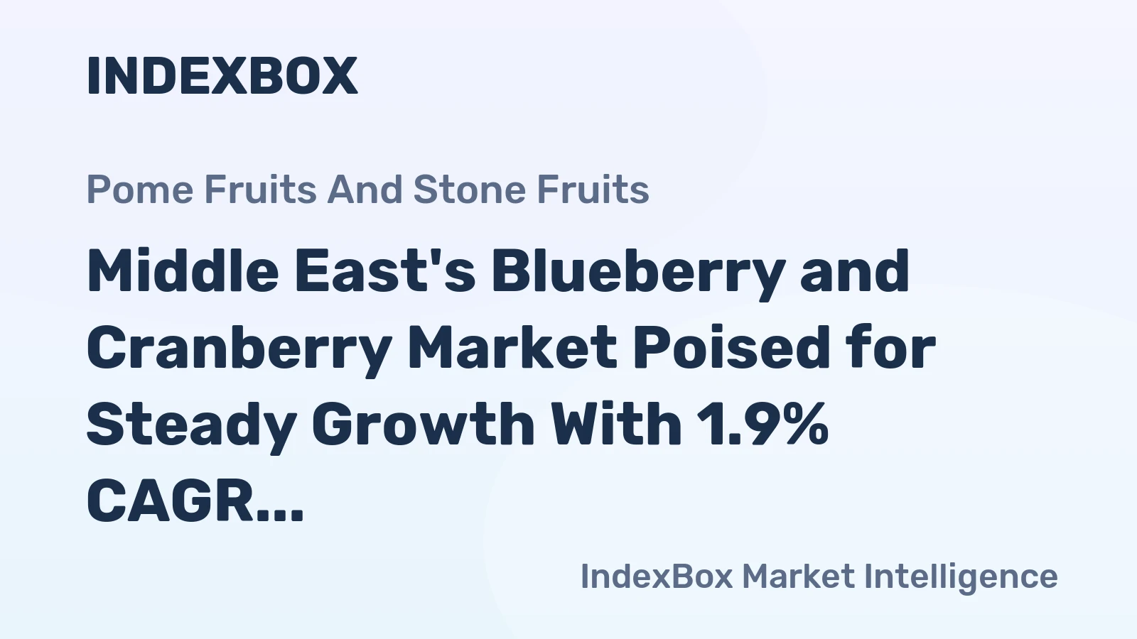 Middle East's Blueberry and Cranberry Market Poised for Steady Growth With 1.9% CAGR Through 2035