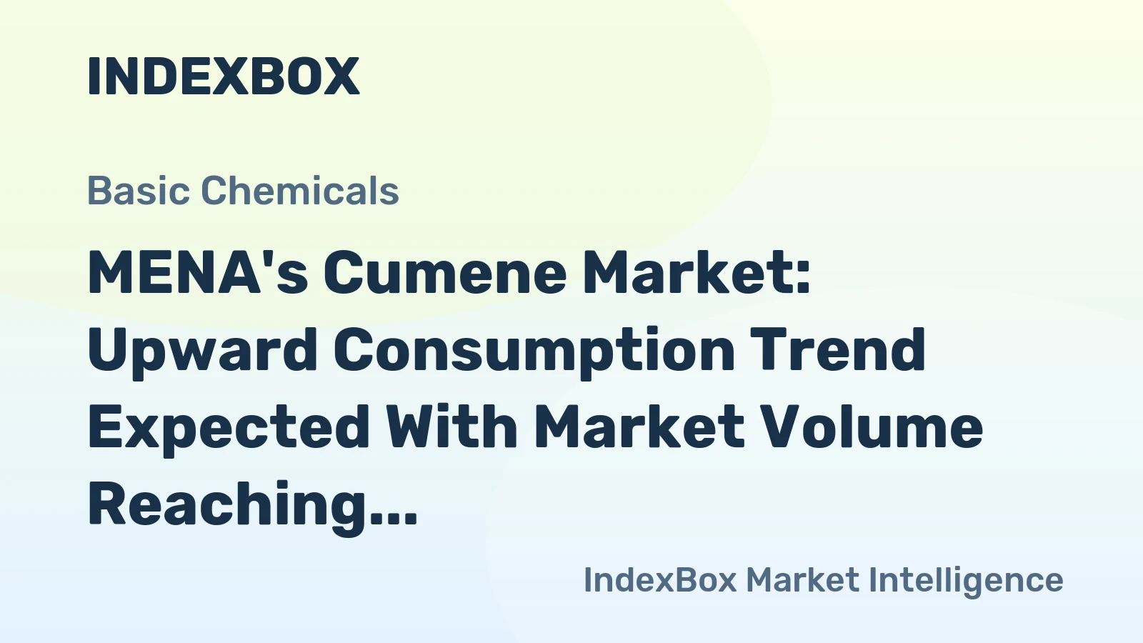 MENA's Cumene Market: Upward Consumption Trend Expected With Market Volume Reaching 1.6K Tons and Value of $5M by 2035