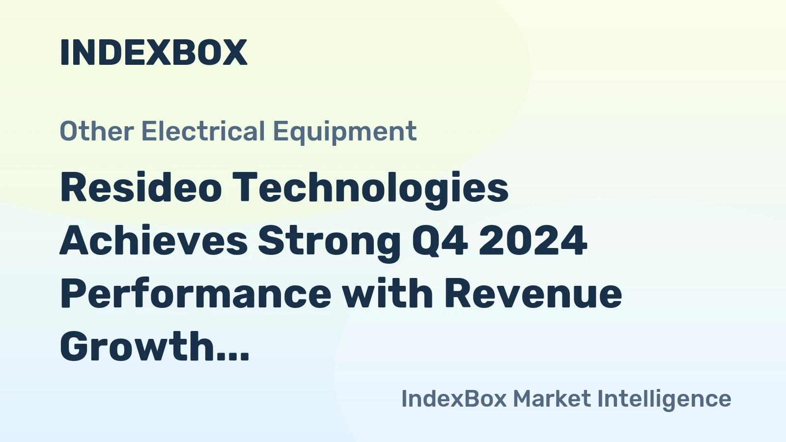 Resideo Technologies Achieves Strong Q4 2024 Performance with Revenue Growth