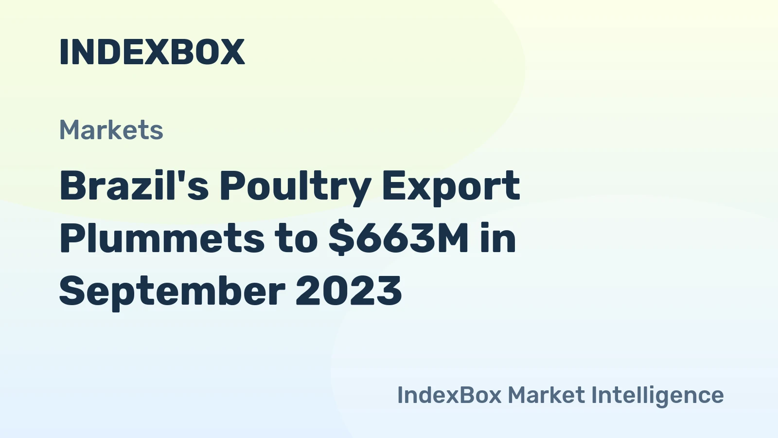 Brazil's Poultry Export Plummets to $663M in September 2023