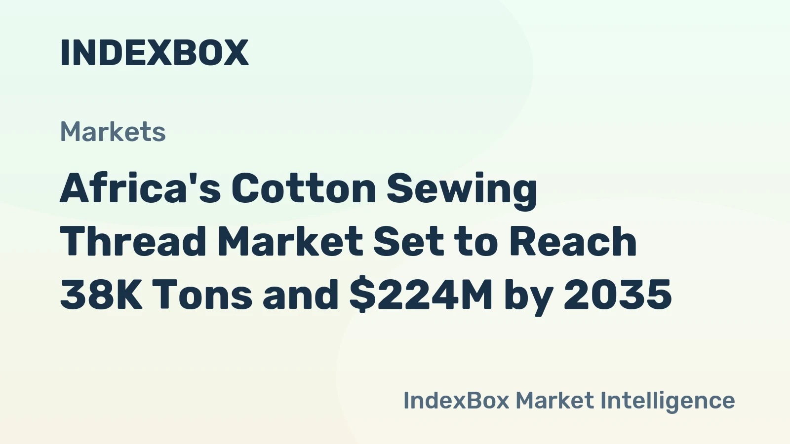 Africa's Cotton Sewing Thread Market Set to Reach 38K Tons and $224M by 2035