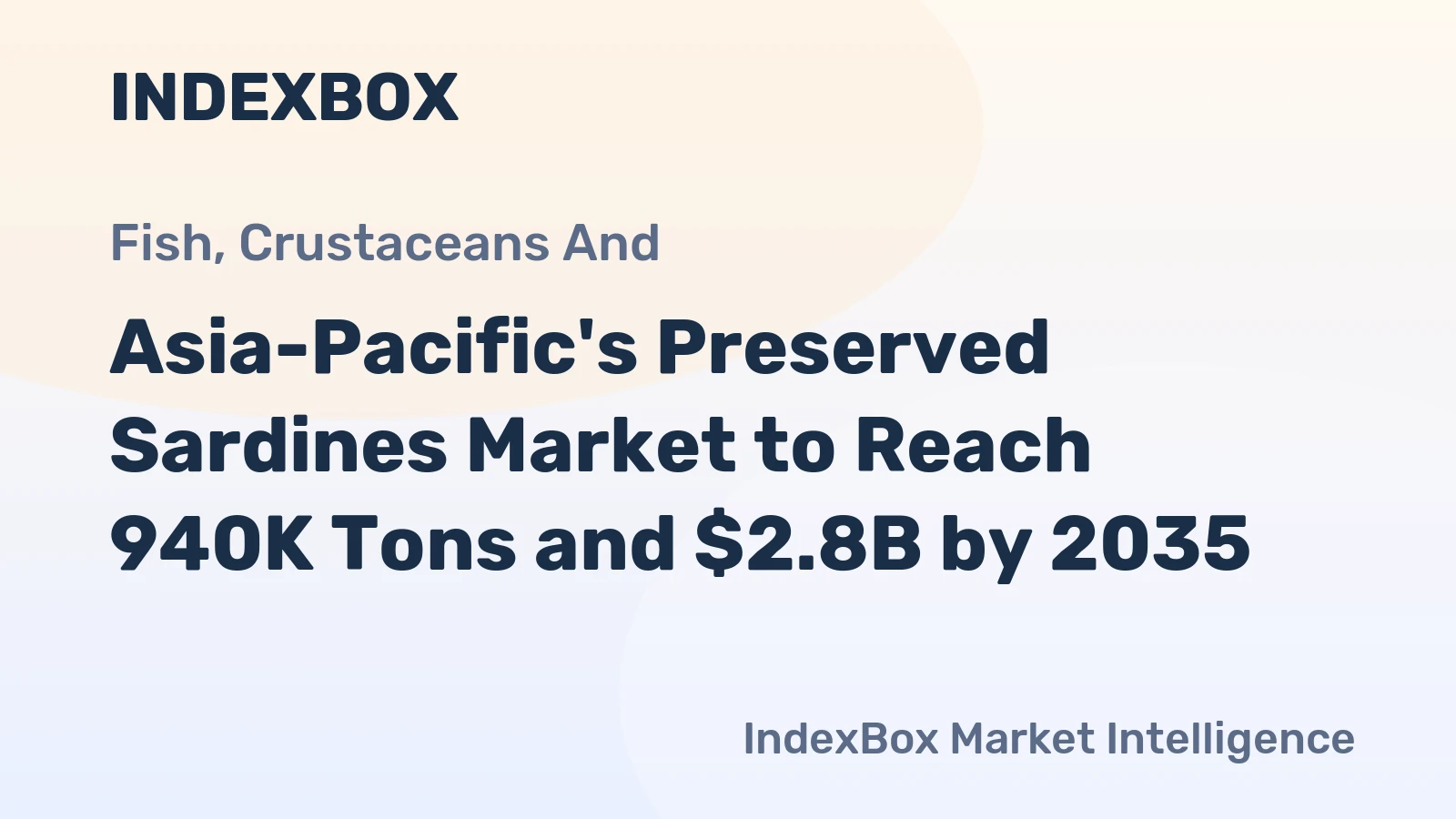 Asia-Pacific's Preserved Sardines Market to Reach 940K Tons and $2.8B by 2035