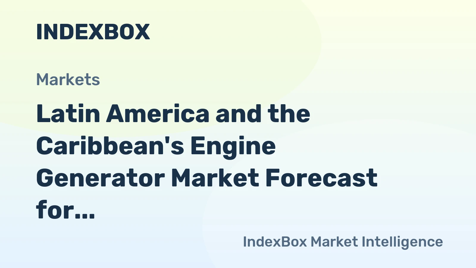 Latin America and the Caribbean's Engine Generator Market Forecast for Modest Growth with a 2.3% CAGR in Value