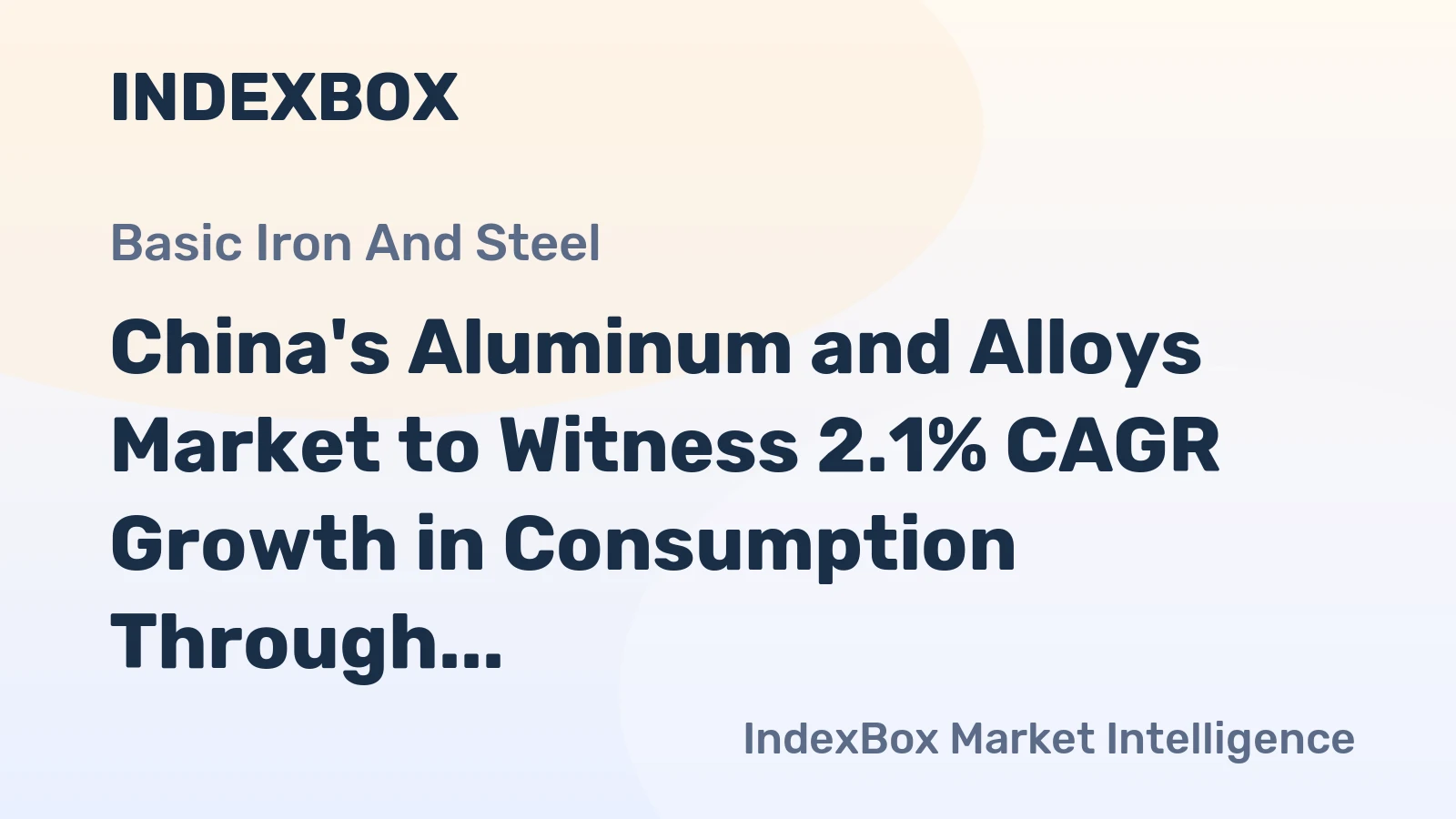 China's Aluminum and Alloys Market to Witness 2.1% CAGR Growth in Consumption Through 2035