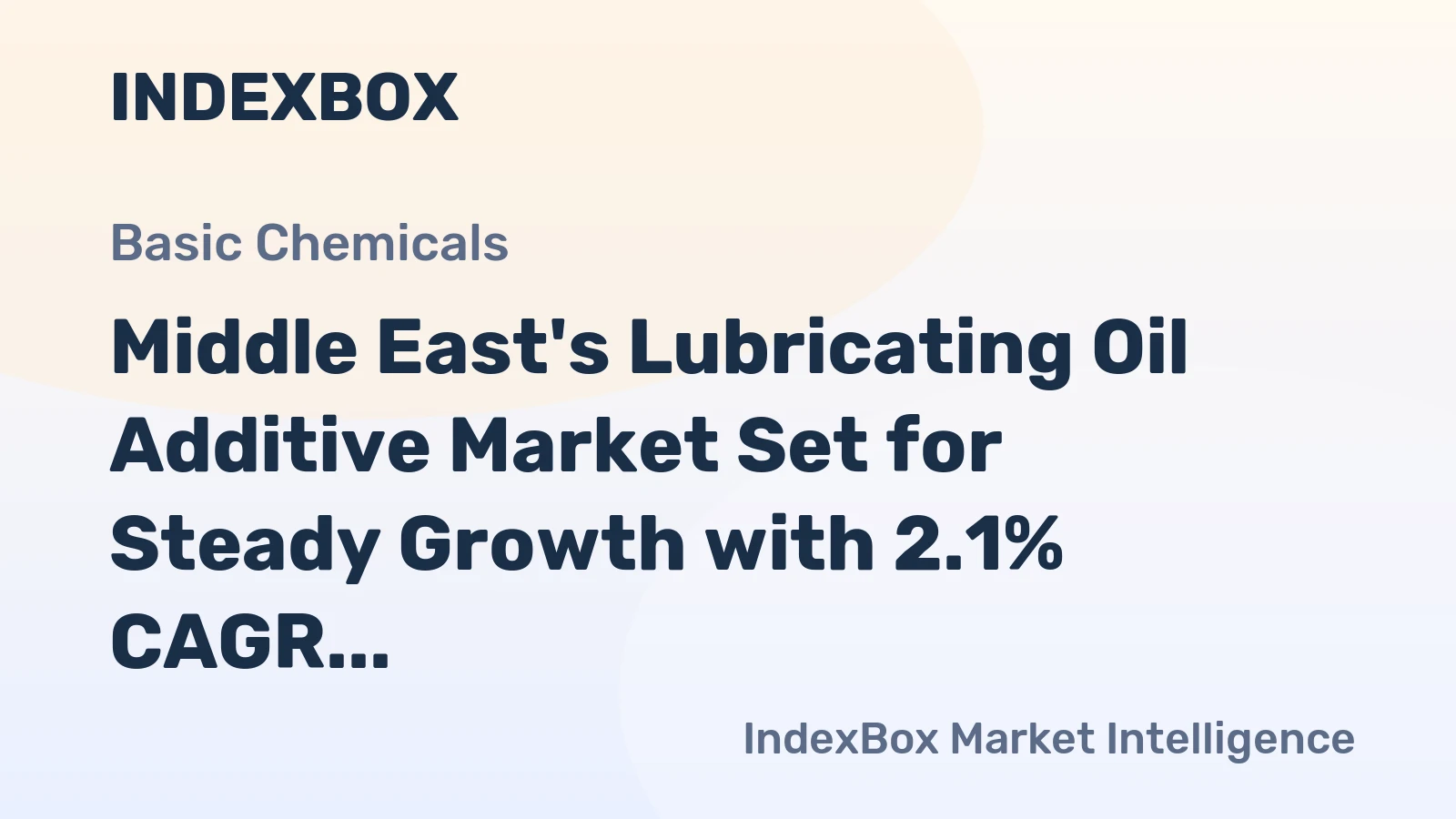 Middle East's Lubricating Oil Additive Market Set for Steady Growth with 2.1% CAGR Through 2035
