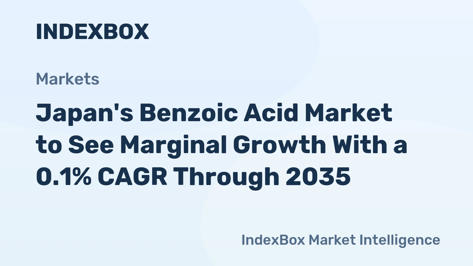 Japan's Benzoic Acid Market to See Marginal Growth With a 0.1% CAGR Through 2035