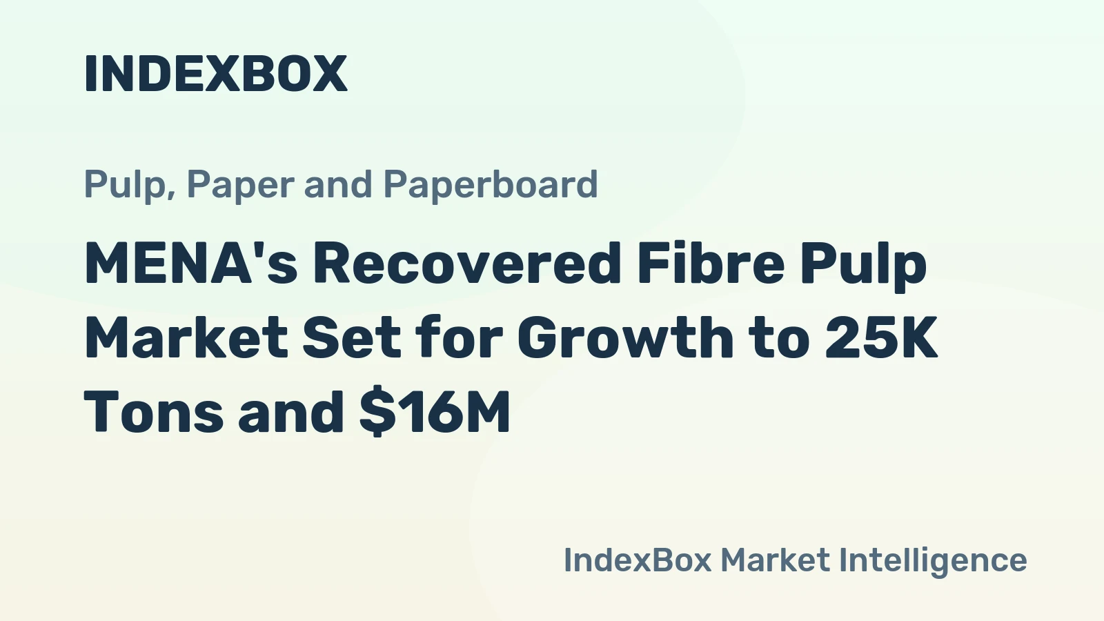 MENA's Recovered Fibre Pulp Market Set for Growth to 25K Tons and $16M