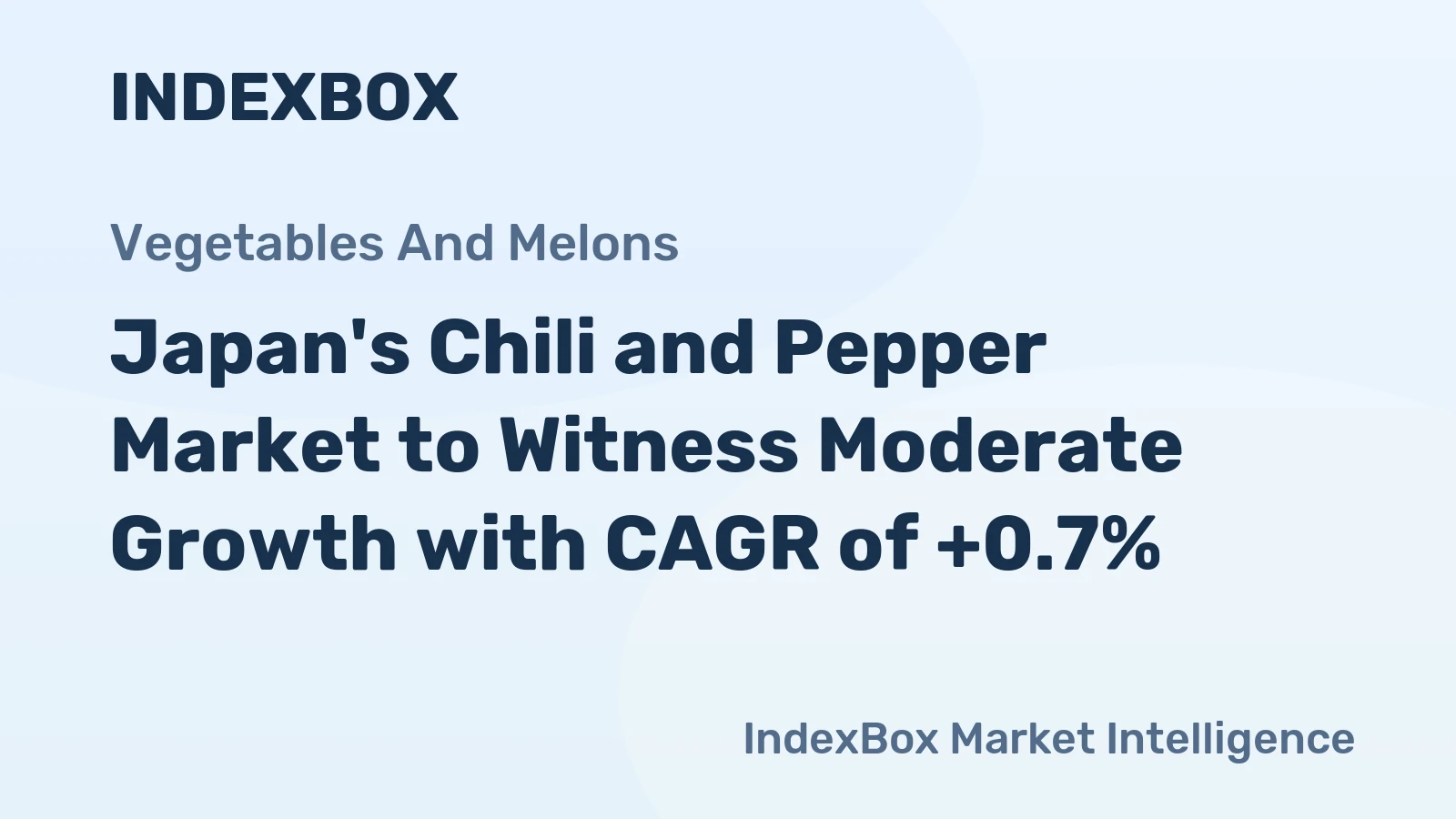 Japan's Chili and Pepper Market to Witness Moderate Growth with CAGR of +0.7%