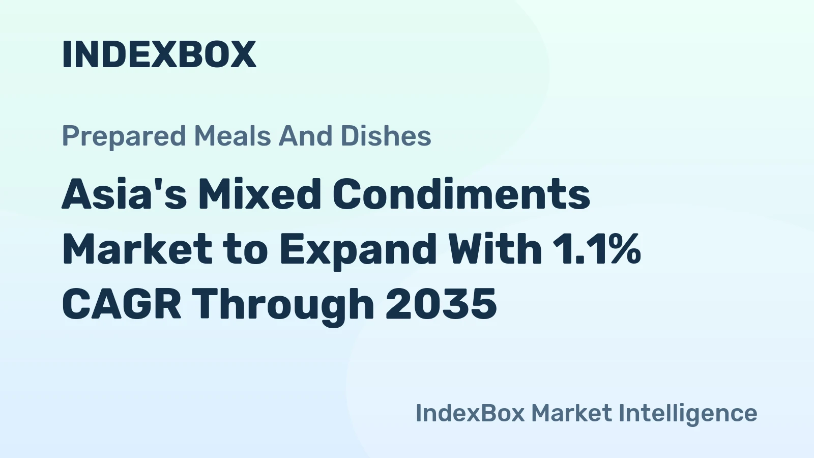 Asia's Mixed Condiments Market to Expand With 1.1% CAGR Through 2035