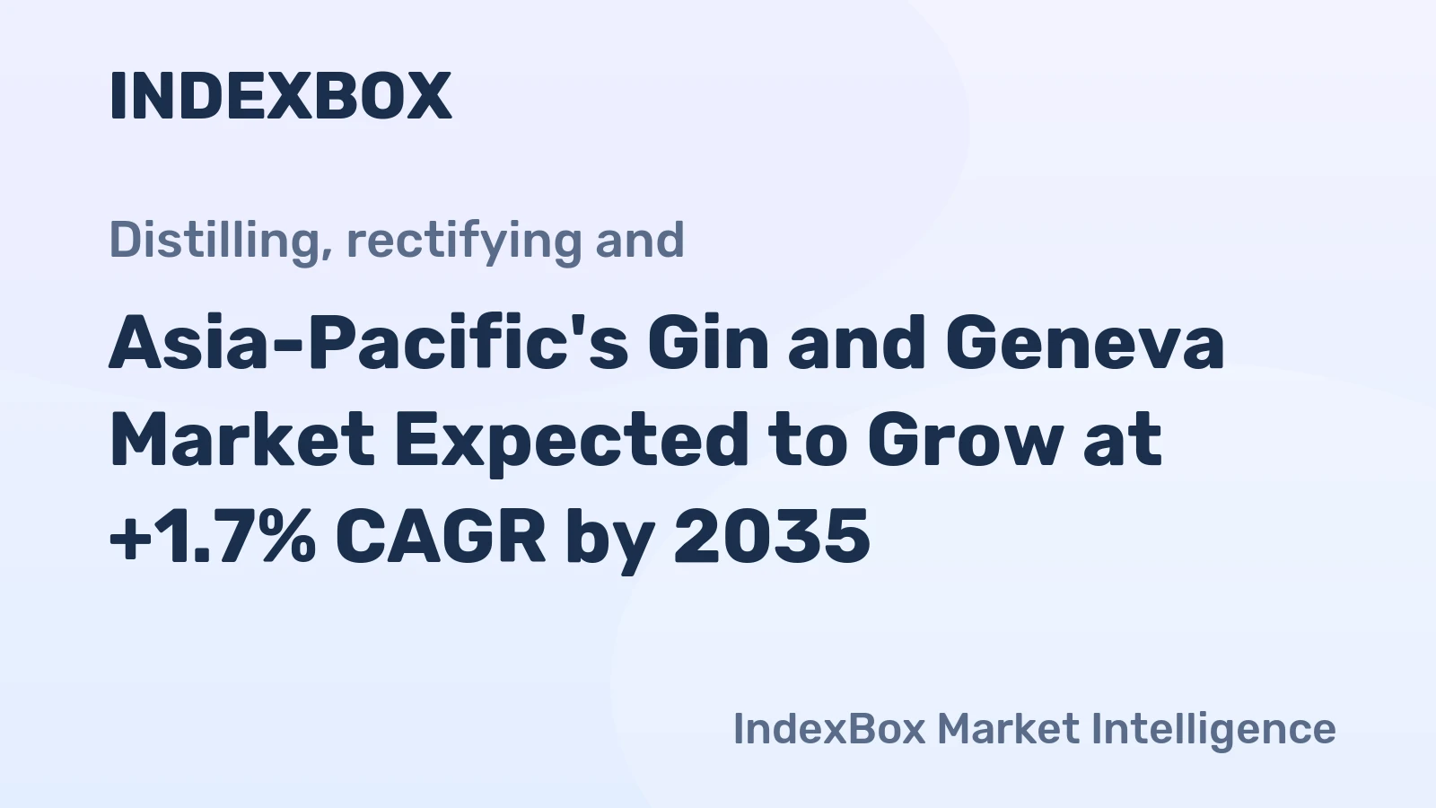 Asia-Pacific's Gin and Geneva Market Expected to Grow at +1.7% CAGR by 2035