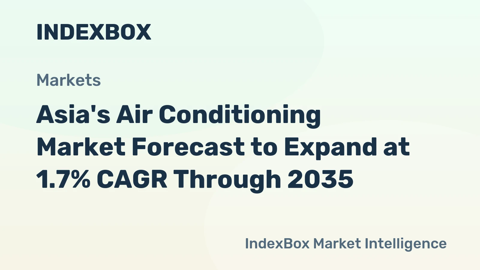 Asia's Air Conditioning Market Forecast to Expand at 1.7% CAGR Through 2035