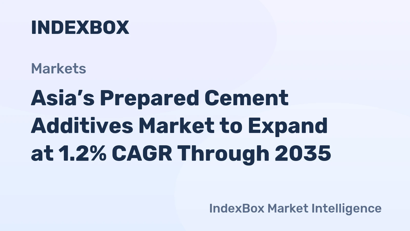 Asia’s Prepared Cement Additives Market to Expand at 1.2% CAGR Through 2035