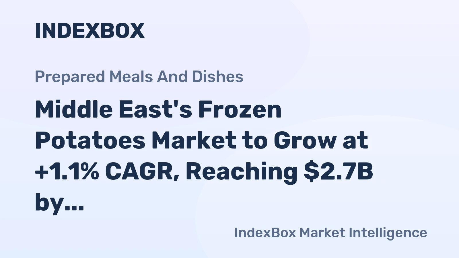 Middle East's Frozen Potatoes Market to Grow at +1.1% CAGR, Reaching $2.7B by 2035