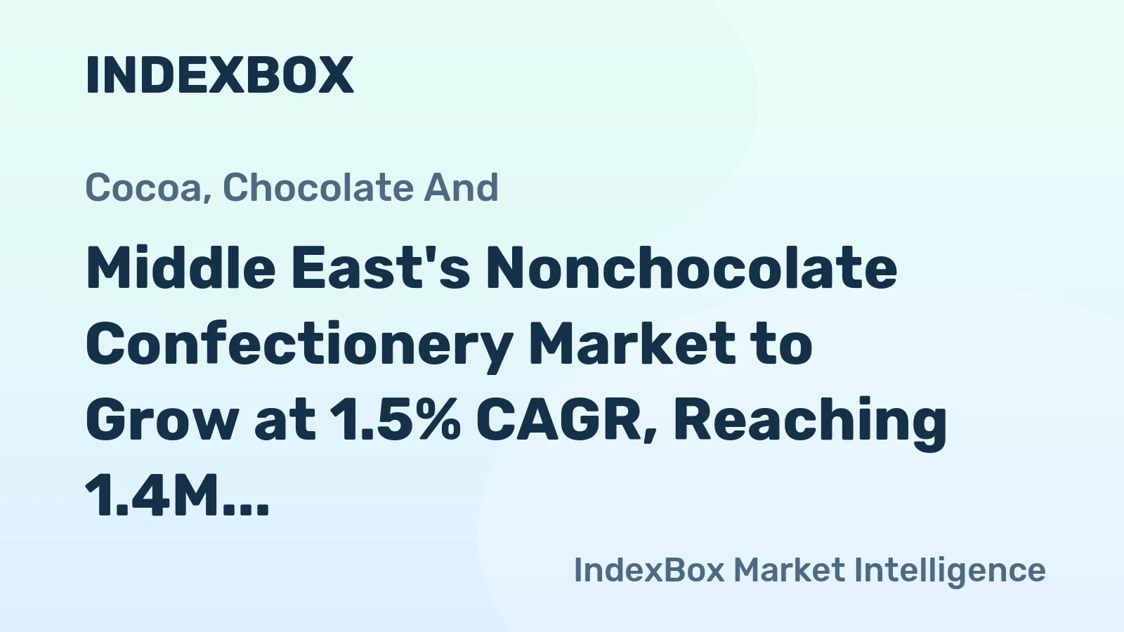 Middle East's Nonchocolate Confectionery Market to Grow at 1.5% CAGR, Reaching 1.4M Tons by 2035