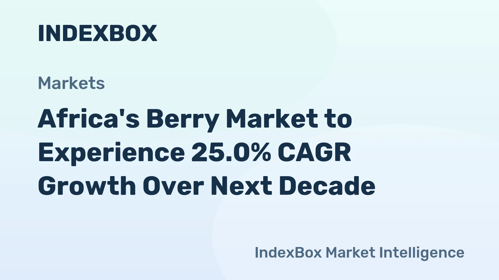 Africa's Berry Market to Experience 25.0% CAGR Growth Over Next Decade