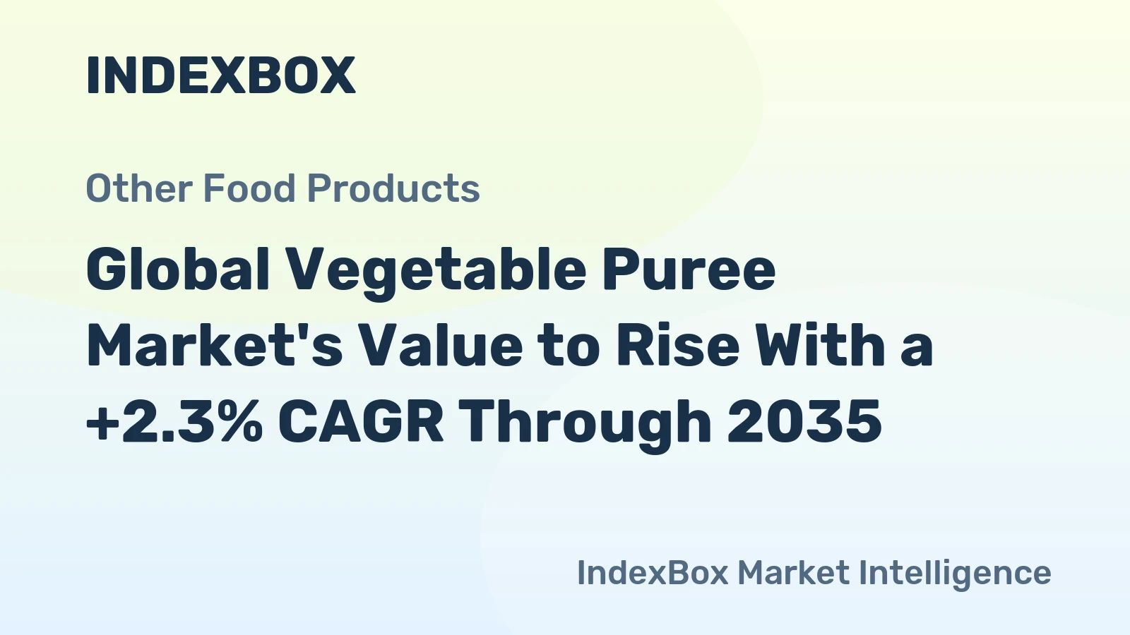 Global Vegetable Puree Market's Value to Rise With a +2.3% CAGR Through 2035