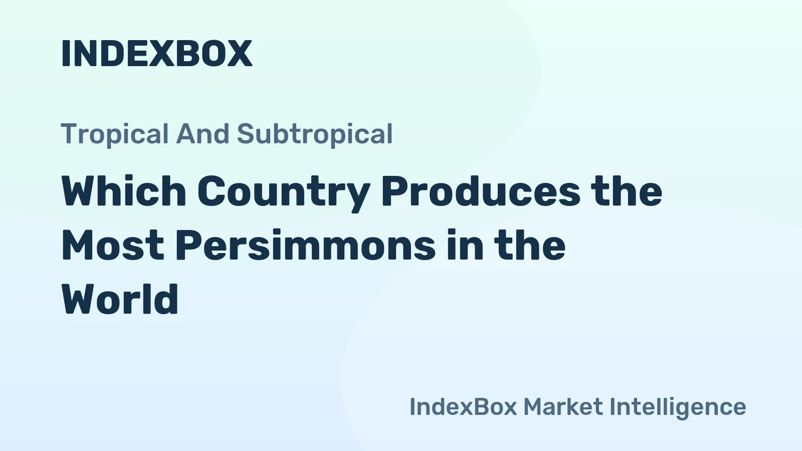 Which Country Produces the Most Persimmons in the World?
