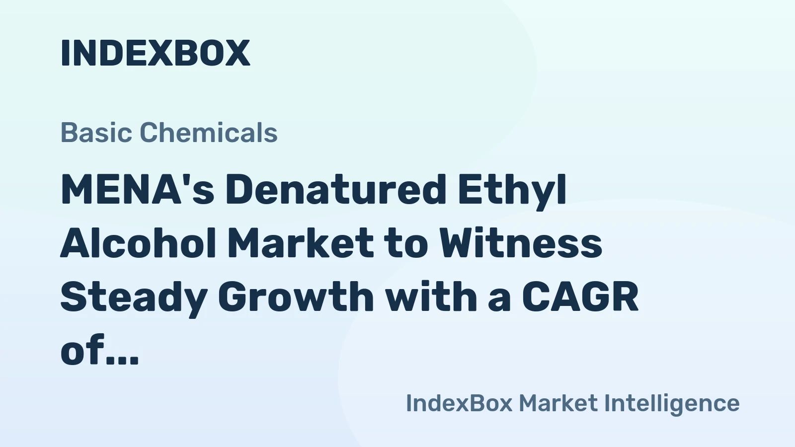 MENA's Denatured Ethyl Alcohol Market to Witness Steady Growth with a CAGR of +1.8% by 2035