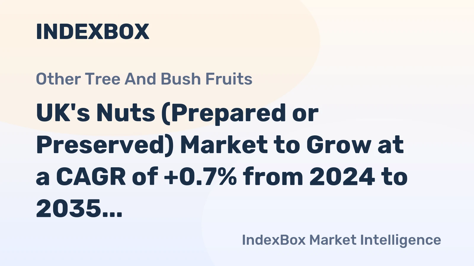 UK's Nuts (Prepared or Preserved) Market to Grow at a CAGR of +0.7% from 2024 to 2035