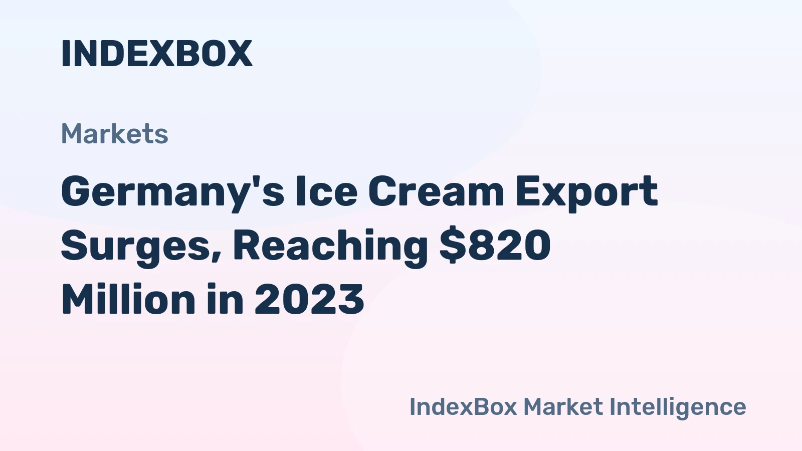 Germany's Ice Cream Export Surges, Reaching $820 Million in 2023