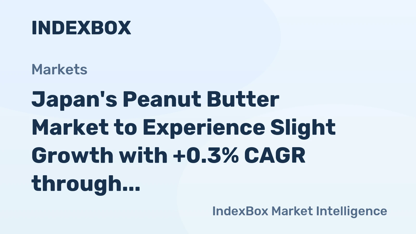 Japan's Peanut Butter Market to Experience Slight Growth with +0.3% CAGR through 2035