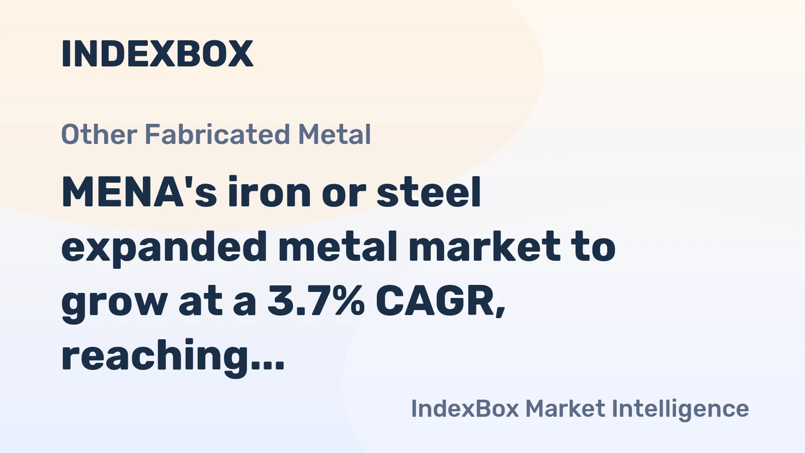 MENA's iron or steel expanded metal market to grow at a 3.7% CAGR, reaching $119M by 2035, driven by sustained demand and an upward consumption trend.