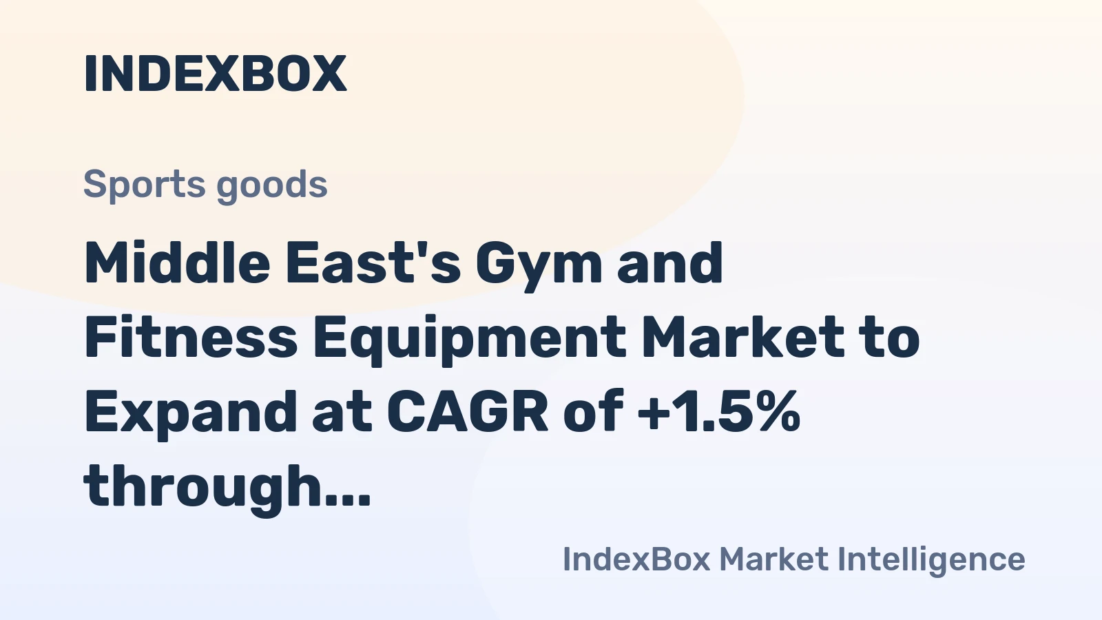 Middle East's Gym and Fitness Equipment Market to Expand at CAGR of +1.5% through 2035, Reaching $816M in Value