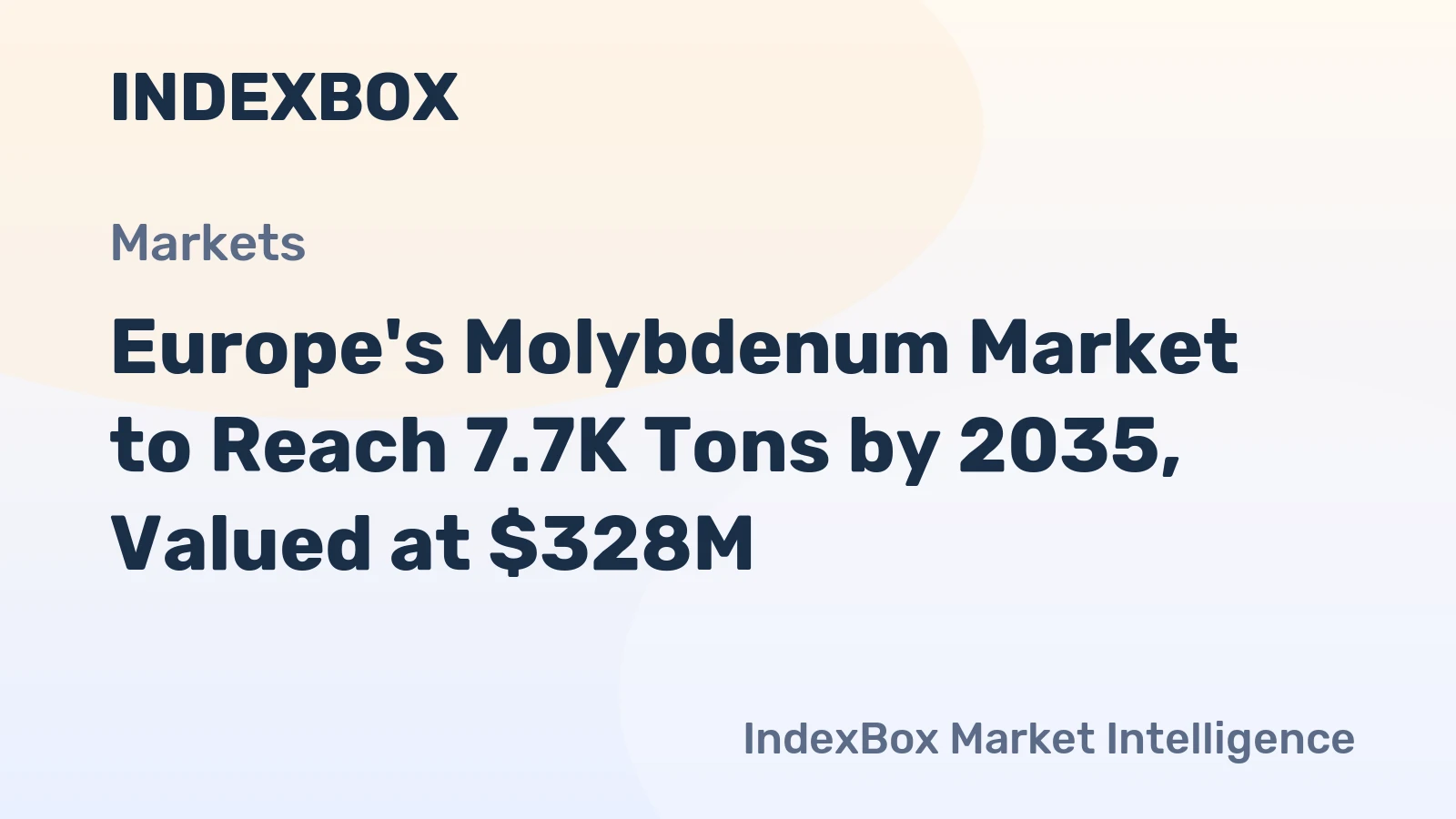 Europe's Molybdenum Market to Reach 7.7K Tons by 2035, Valued at $328M