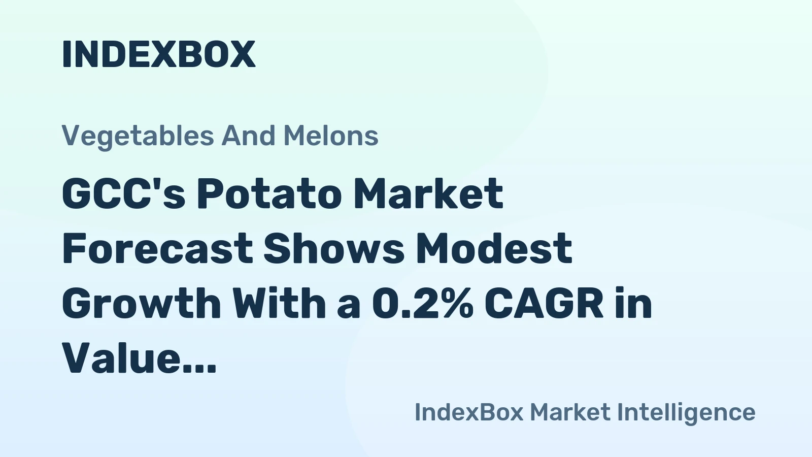GCC's Potato Market Forecast Shows Modest Growth With a 0.2% CAGR in Value Through 2035