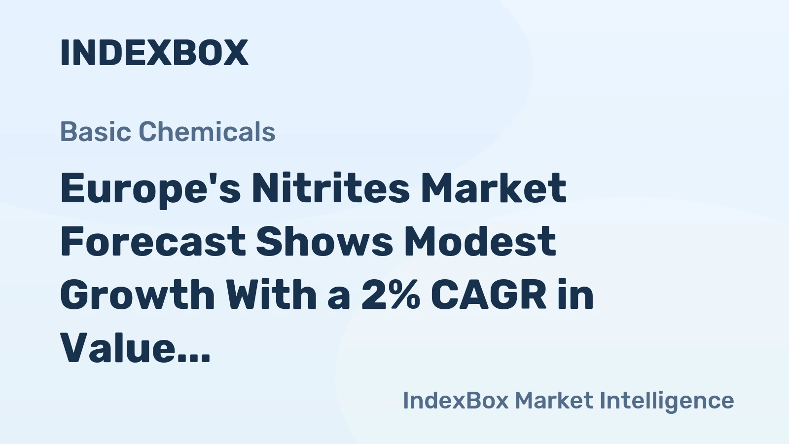 Europe's Nitrites Market Forecast Shows Modest Growth With a 2% CAGR in Value Through 2035