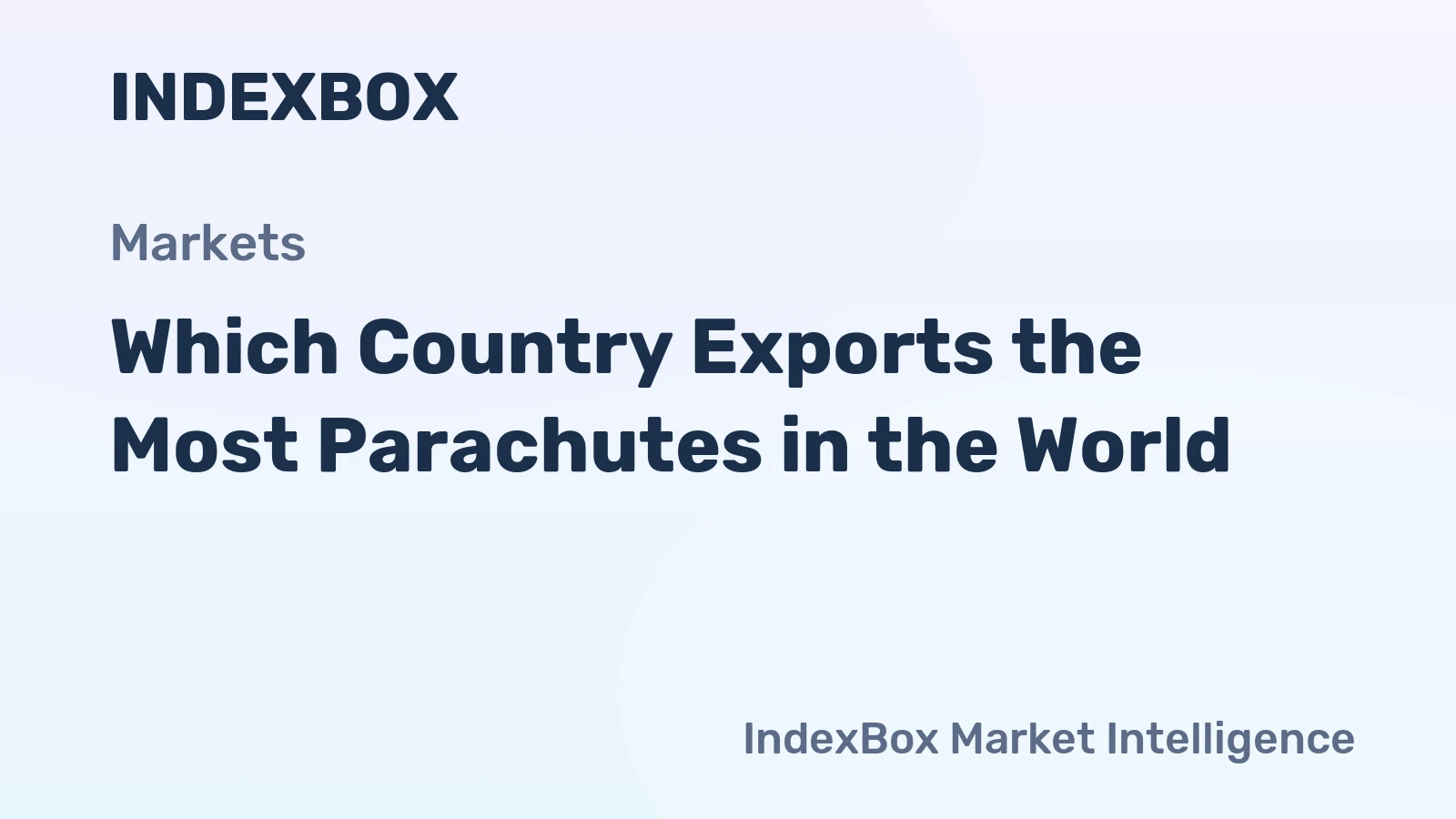 Which Country Exports the Most Parachutes in the World?