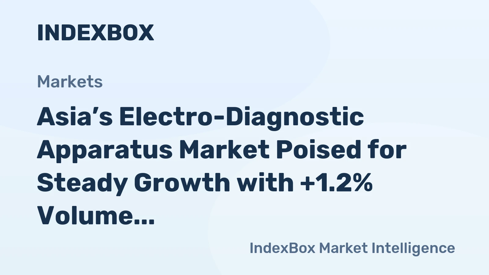Asia’s Electro-Diagnostic Apparatus Market Poised for Steady Growth with +1.2% Volume CAGR