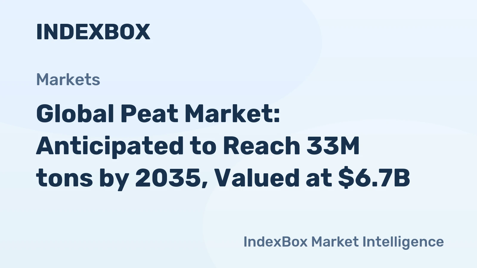 Global Peat Market: Anticipated to Reach 33M tons by 2035, Valued at $6.7B