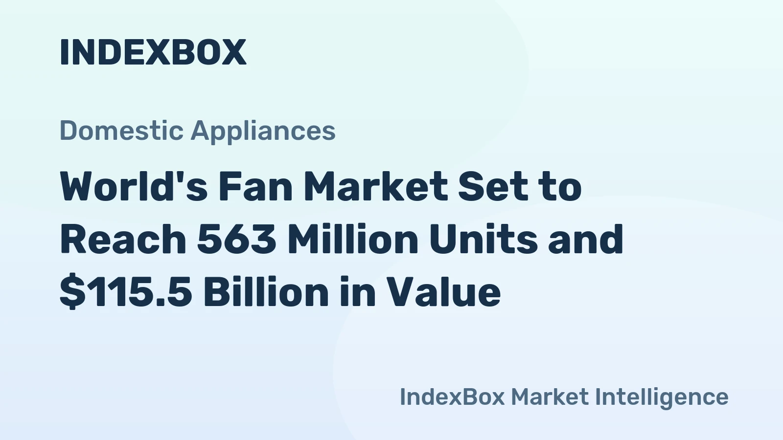 World's Fan Market Set to Reach 563 Million Units and $115.5 Billion in Value