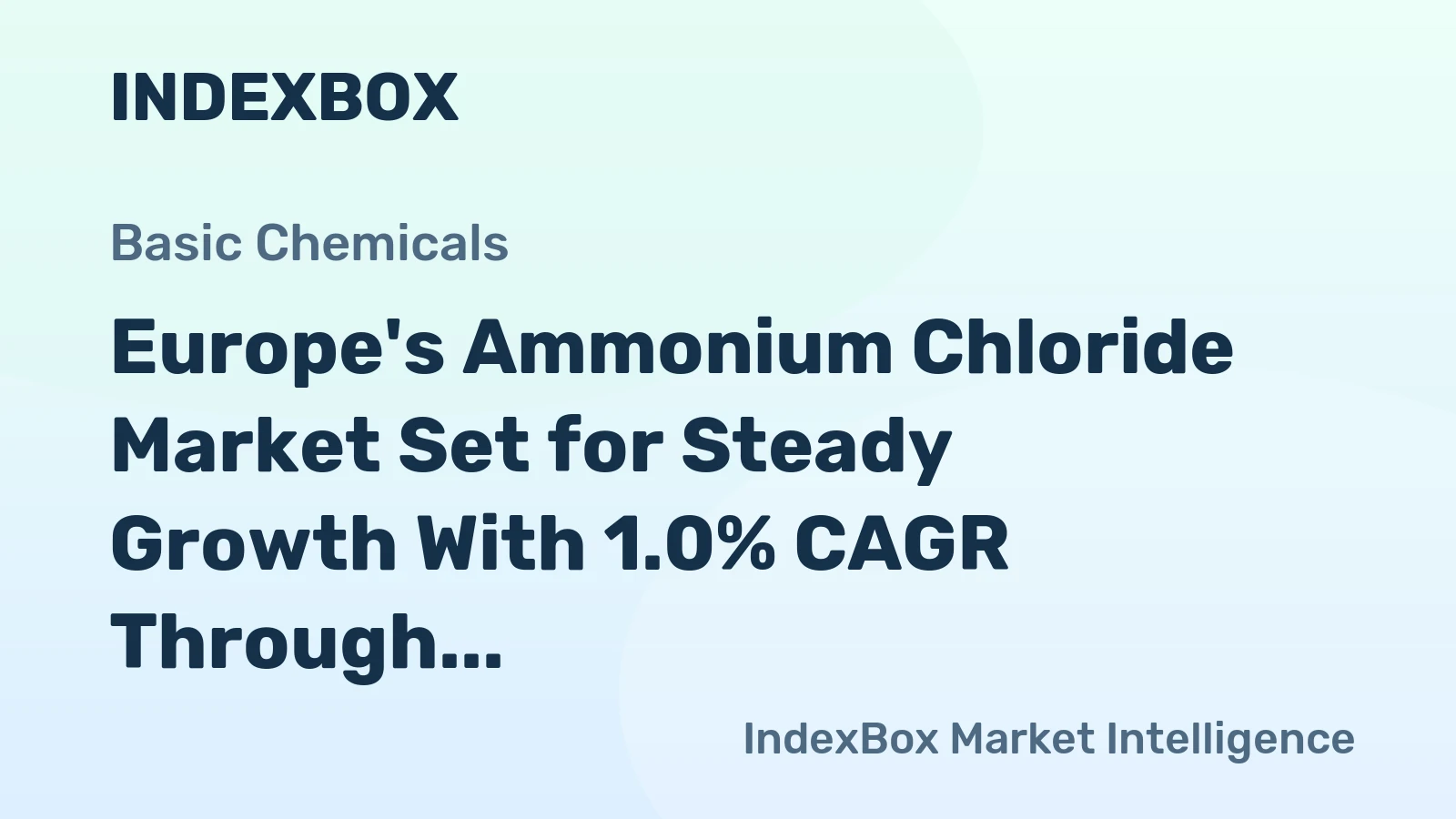 Europe's Ammonium Chloride Market Set for Steady Growth With 1.0% CAGR Through 2035