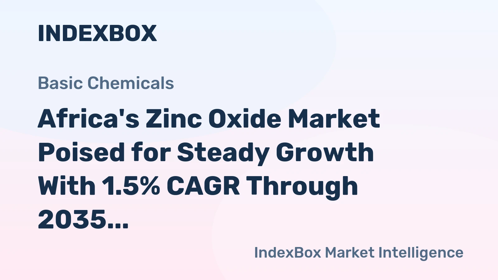 Africa's Zinc Oxide Market Poised for Steady Growth With 1.5% CAGR Through 2035