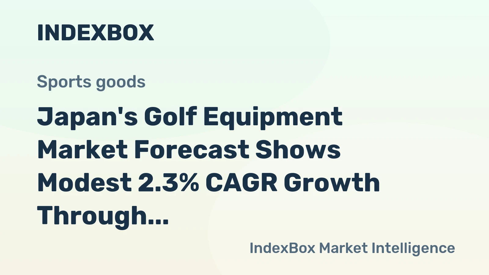 Japan's Golf Equipment Market Forecast Shows Modest 2.3% CAGR Growth Through 2035