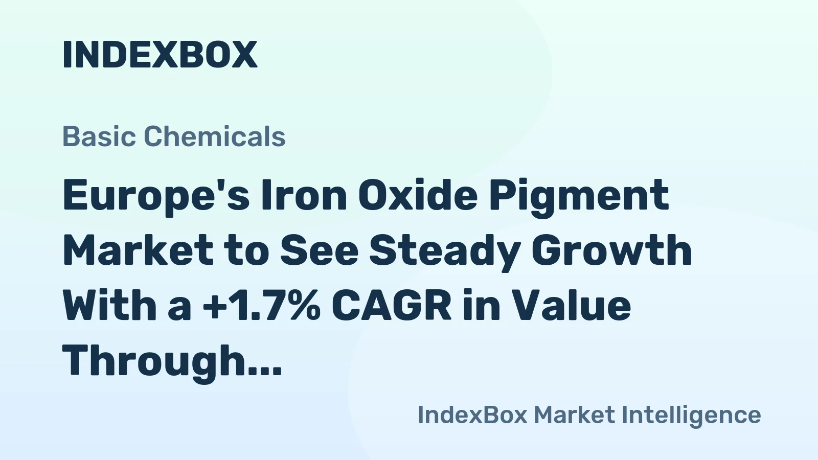 Europe's Iron Oxide Pigment Market to See Steady Growth With a +1.7% CAGR in Value Through 2035