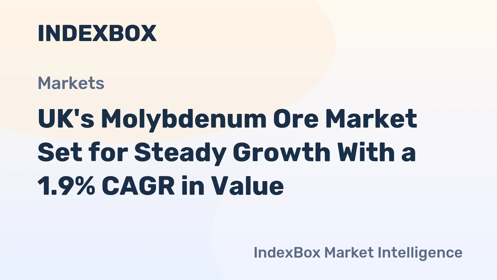 UK's Molybdenum Ore Market Set for Steady Growth With a 1.9% CAGR in Value