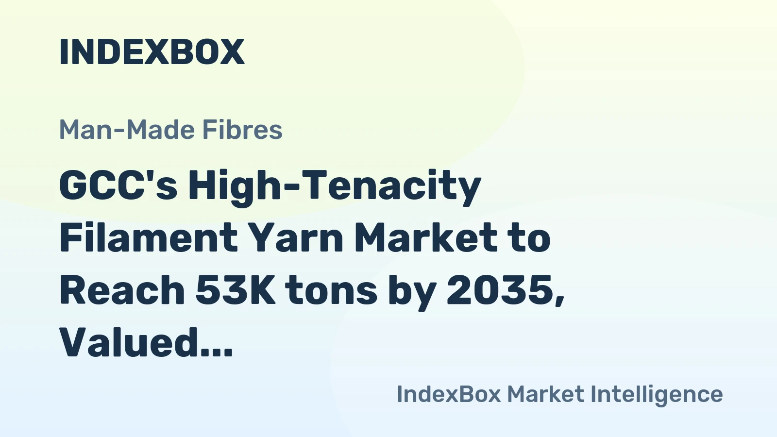 GCC's High-Tenacity Filament Yarn Market to Reach 53K tons by 2035, Valued at $206M